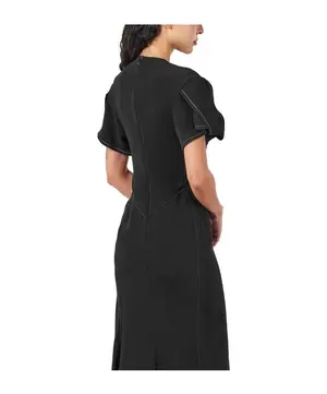 Victoria Beckham Gathered V-neck Midi Dress