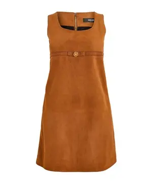 Versace Suede Mini Dress - Brown