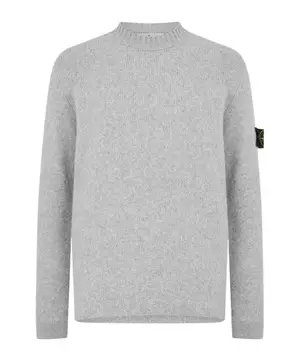 Stone Island Logo Patch Sweater - Gray