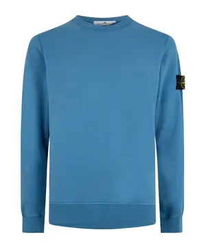 Stone Island Logo Crew Sweatshirt - Blue