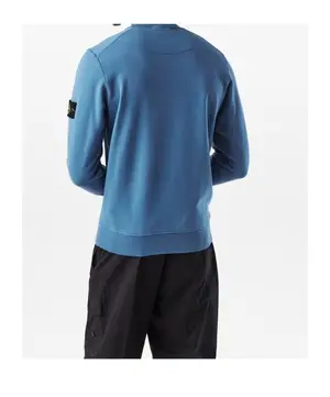 Stone Island Logo Crew Sweatshirt - Blue