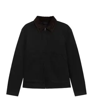 Hugo Boss Double Breasted Denim Jacket - Black