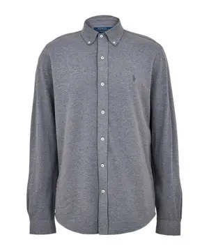 Polo Ralph Lauren Slim Fit Button-down Plain Shirt - Gray