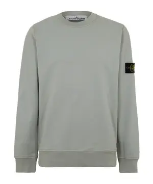 Stone Island Logo Crew Neck Sweatshirt - Gray