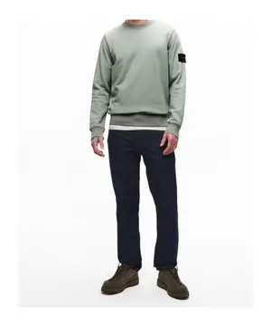 Stone Island Logo Crew Neck Sweatshirt