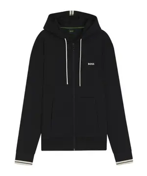 Hugo Boss Zip Hoodie, Advanced Stretch - Black