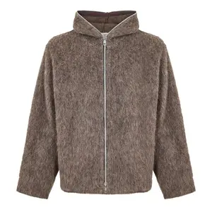 Our Legacy Fully Zip-up Knit Hoodie - Brown
