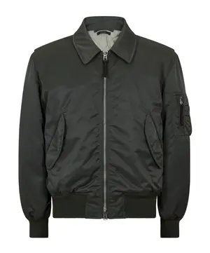 TOM FORD Spread Collar Bomber Jacket - Black