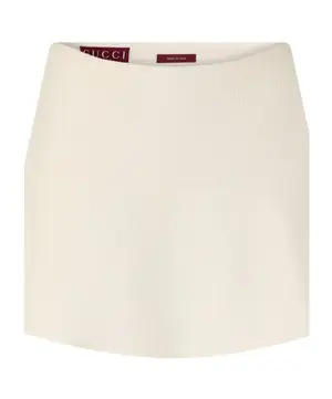 Gucci Textured A-line Mini Skirt - White