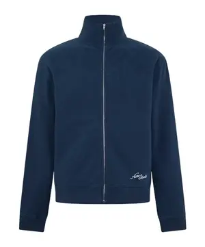 Acne Studios Logo Zip Hoodie - Blue