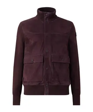 Moncler Suede Stand-collar Jacket - Black