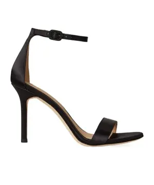 Ralph Lauren Real Leather Allie Heeled Sandals - Black