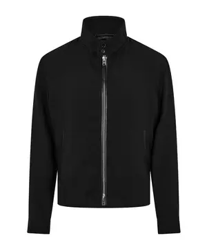 TOM FORD Stand-collar Zip-up Jacket - Black