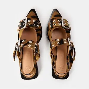 GANNI Feminine Buckle Ballerinas