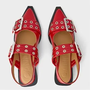 GANNI Feminine Buckle Ballerinas