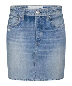 Rag & Bone Mini Denim Skirt - Blue