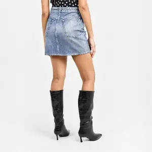 Rag & Bone Mini Denim Skirt - Blue