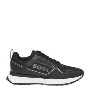 Hugo Boss Patterned Low-top Trainers - Black