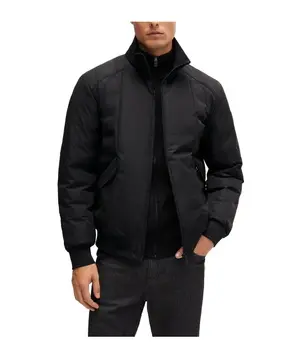 Hugo Boss Stand Collar Quilted Zip-up Jacket