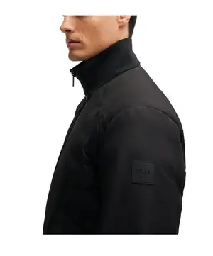 Hugo Boss Stand Collar Quilted Zip-up Jacket