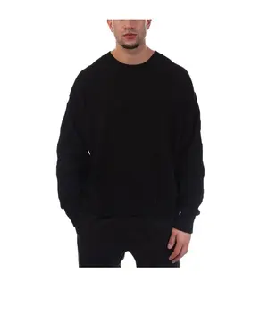 Off-White Diagonal Knit Crewneck Sweatshirt - Black