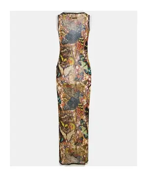 JEAN PAUL GAULTIER Sleeveless Printed Pattern Maxi Dress