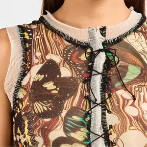 JEAN PAUL GAULTIER Sleeveless Printed Pattern Maxi Dress