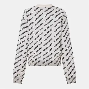 Balenciaga All-logo Crew Neck Sweater