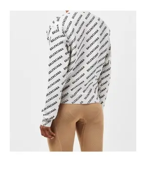 Balenciaga All-logo Crew Neck Sweater
