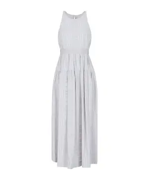 Emporio Armani Sleeveless Checked Midi Dress