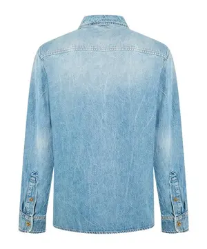 Versace Stonewashed Long-sleeve Denim Shirt
