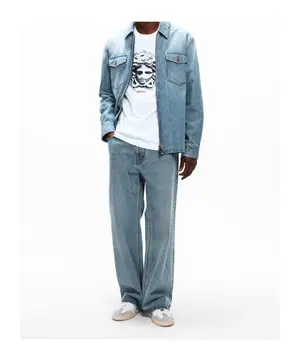 Versace Stonewashed Long-sleeve Denim Shirt
