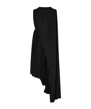 Balenciaga Asymmetrical Draped Cape Dress
