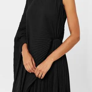 Balenciaga Asymmetrical Draped Cape Dress