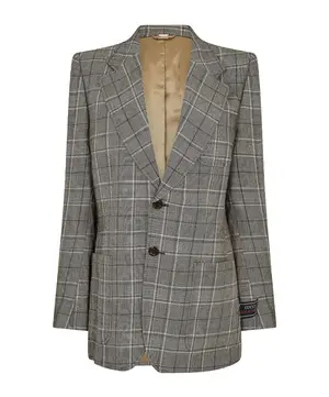 Gucci Italian Structured Blazer - Black/grey