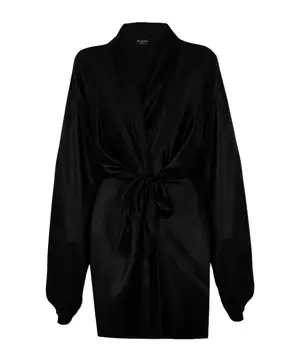 Balenciaga Bal Wrap Mini Dress - Black