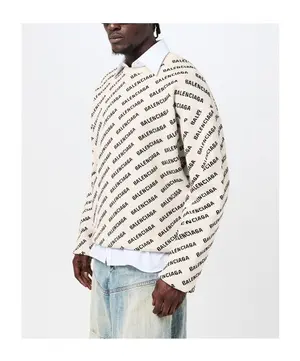Balenciaga All-over Logo Crewneck Sweater