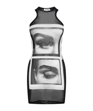 JEAN PAUL GAULTIER Semi-transparent Printed Mini Dress