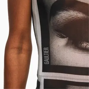 JEAN PAUL GAULTIER Semi-transparent Printed Mini Dress