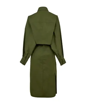 Givenchy Midi Shirt Dress With Tailored Pleats