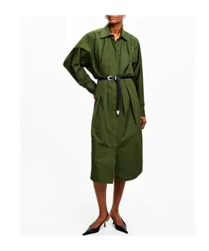 Givenchy Midi Shirt Dress With Tailored Pleats