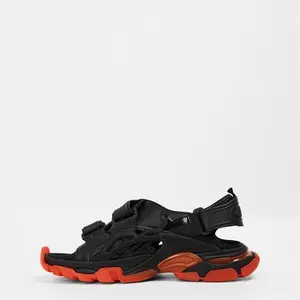Balenciaga Logo Detail Open Toe Sandals