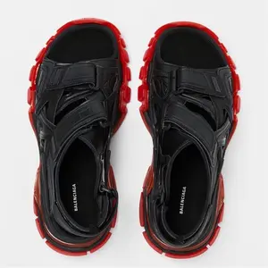 Balenciaga Logo Detail Open Toe Sandals