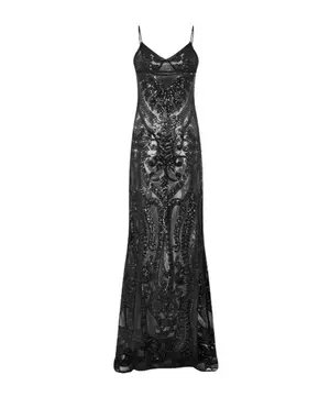 Norma Kamali Sequin Embellished Off-the-shoulder Maxi Dress