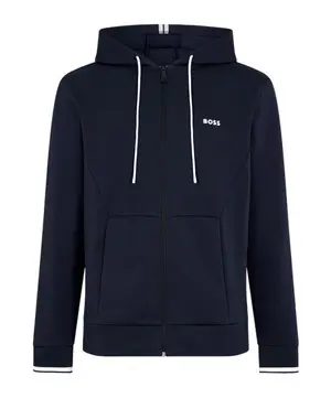 Hugo Boss Zip Hoodie, Advanced Stretch - Black