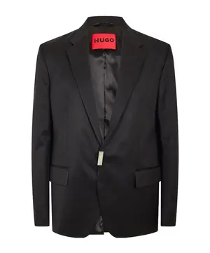 Hugo Boss Lapel Single-breasted Blazer - Black