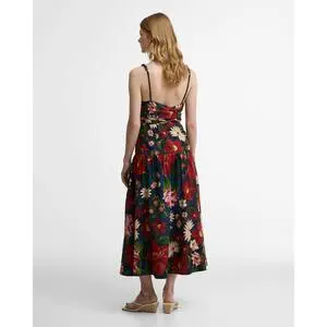Barbour Beaded Strap Floral Midi Dress