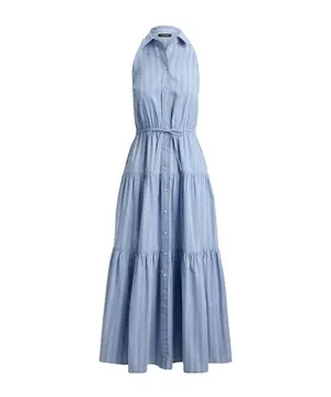 Ralph Lauren Striped Shirt Dress - Blue