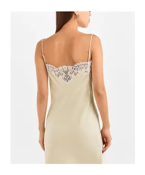 Stella McCartney Lace Trimmed Slip Dress - White