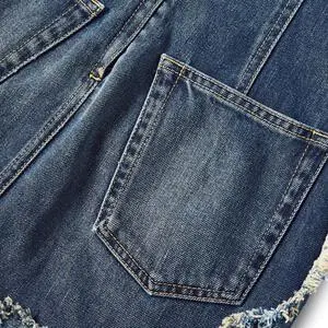 Acne Studios Denim Mini Dress With Ruffled Trim